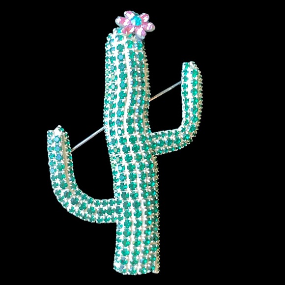 Vintage | Jewelry | Vintage 98s Dorothy Bauer Swarovski Crystal Cactus ...